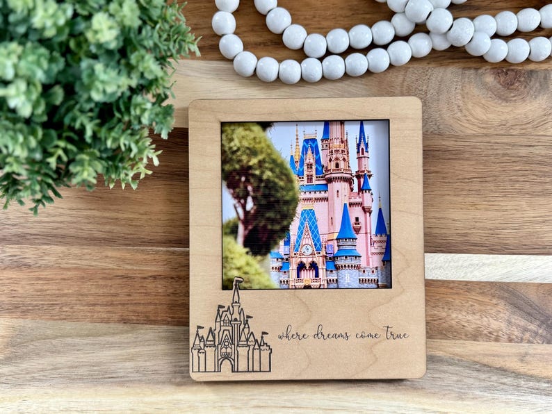Disney Picture Frame, Castle Frame Where Dreams Come True, Disney ...