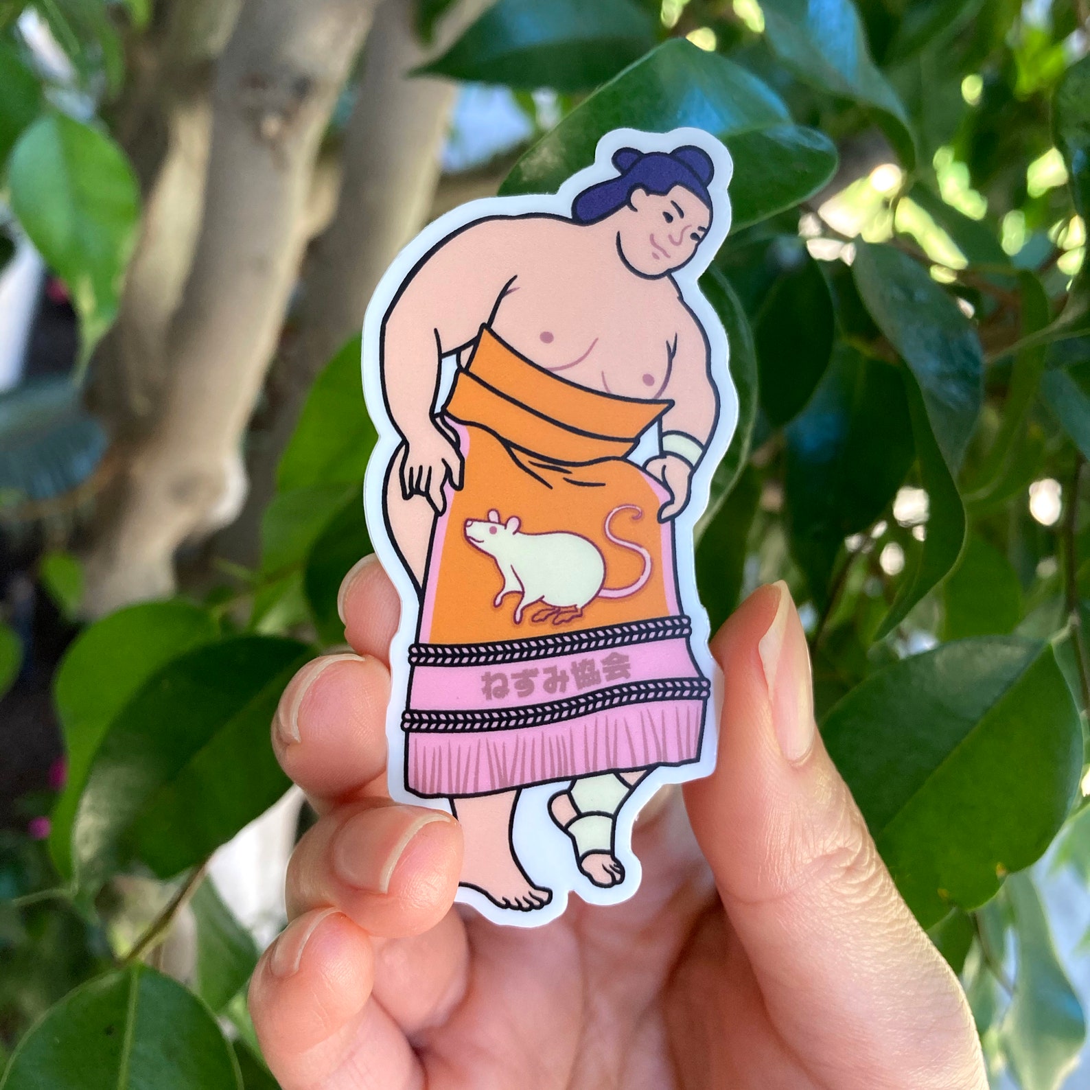 Sumo Mawashi Rat Sticker - Etsy