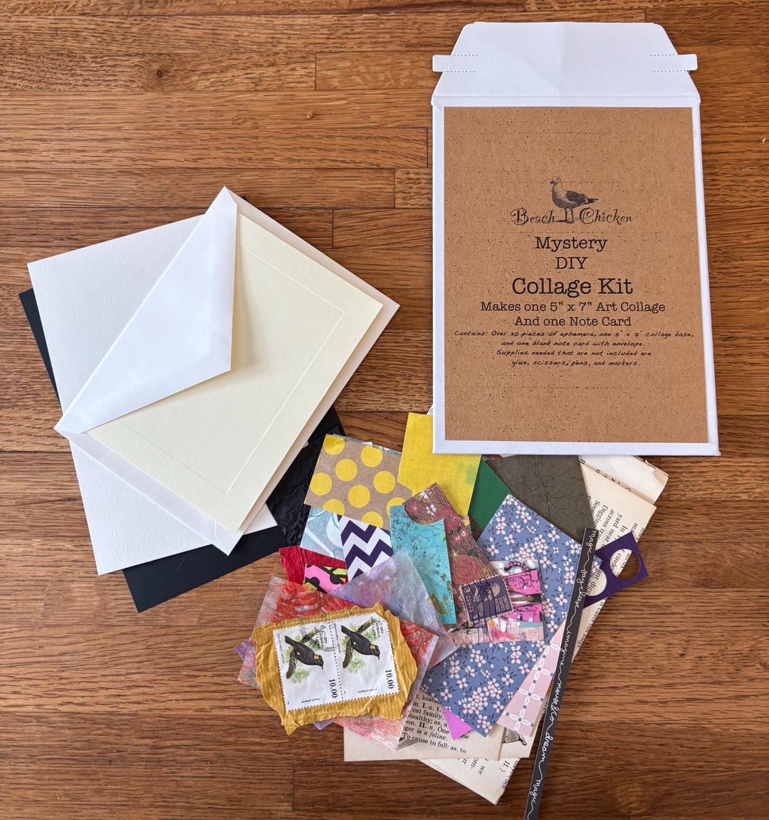 Mystery DIY Collage Kit 5x7 Art Collage and Note Card Ephemera - Etsy