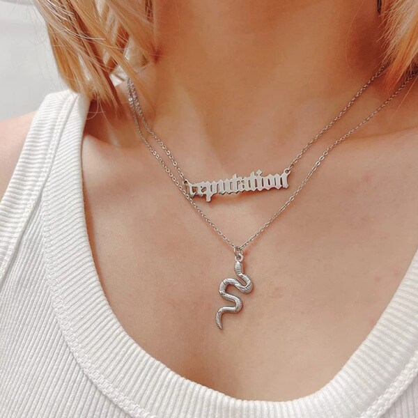 Taylor Reputation Snake Necklace - Etsy
