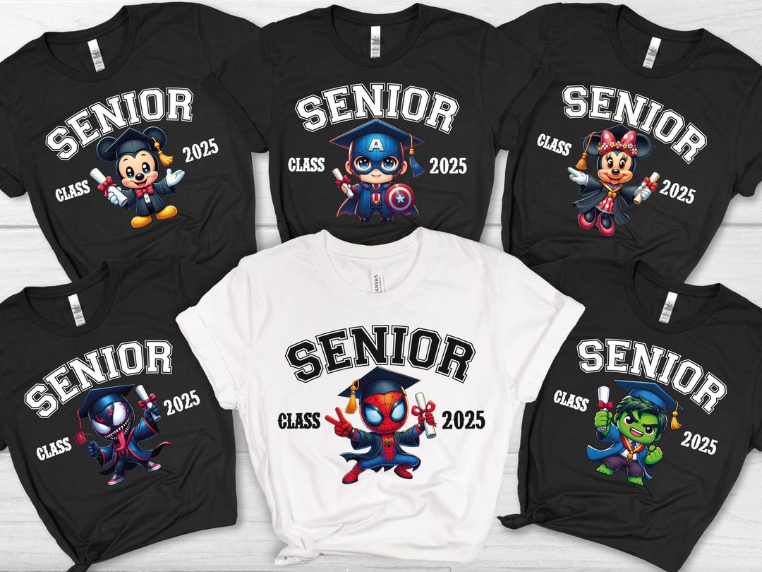 Superhero Cartoon Graduation Shirt, Cartoon Graduate 2025, Cartoon ...