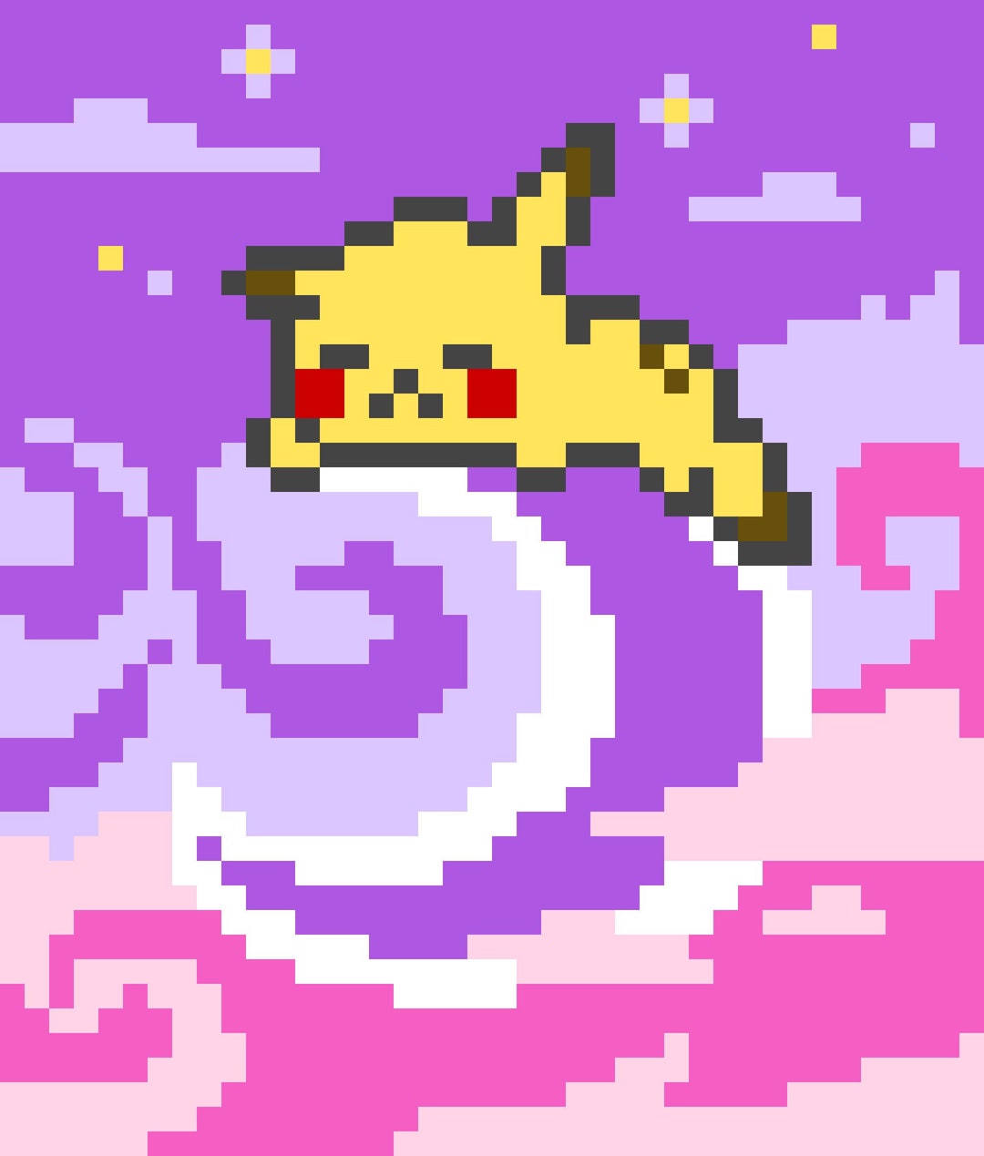 P Monster Starry Night Crochet Grid Pattern - 40x47 - Etsy