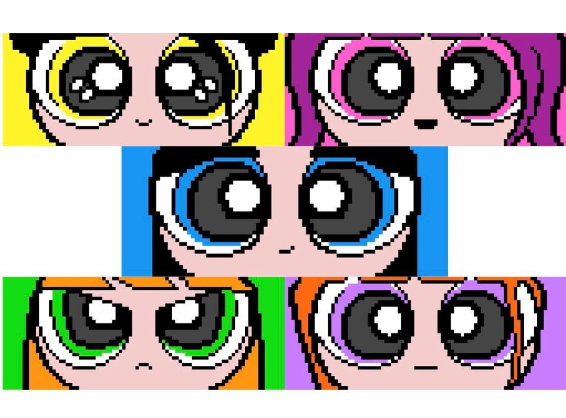 Power Poof Jeans Crochet Grid Patterns - Tapestry Crochet - Etsy