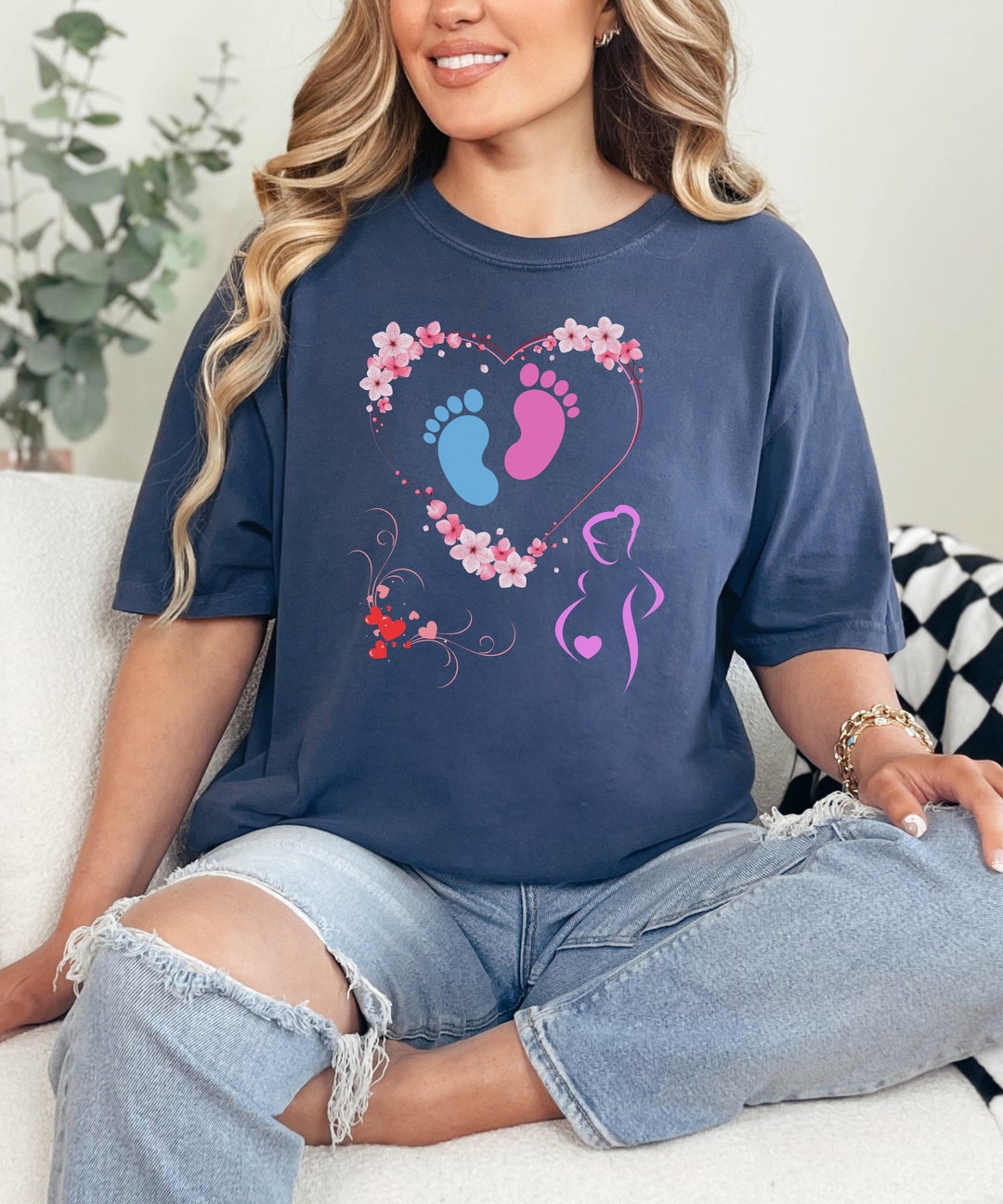 Pregnancy Reveal Shirt, Pregnancy Announcement T-shirt, Mothers Day ...