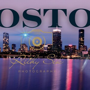 Boston Skyline Digital Print, Ocean Views Cityscape, Harborwalk View ...