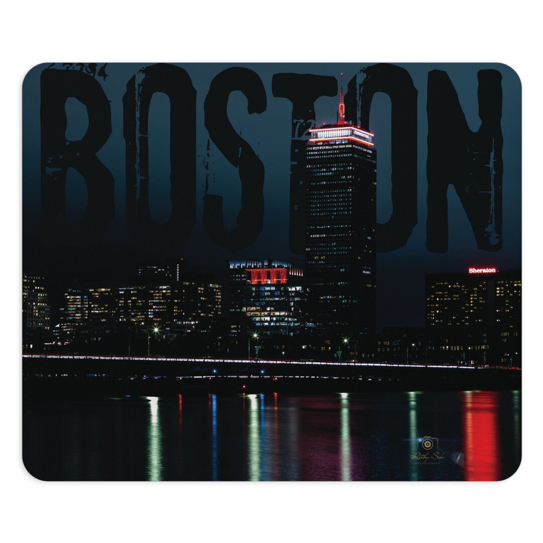 Mouse Pad Massachusetts Boston City Skyline at Night Mouse Pad, Charles ...