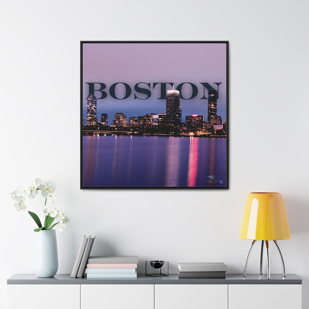 Boston Skyline With Charles River, Boston Wall Decor for Home & Office ...