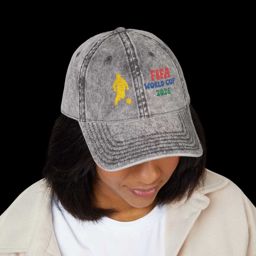 Embroidery Vintage Cap FIFA WORLD CUP 2026, Soccer Fan Gear, World Cup ...