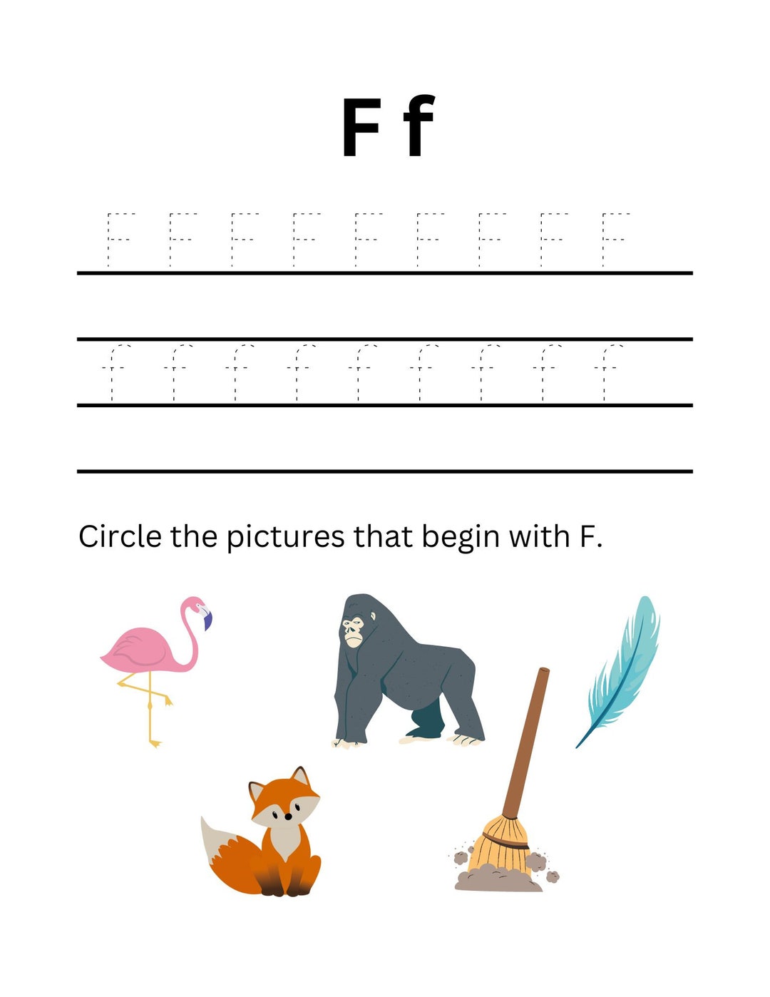 Letter F Packet - Etsy