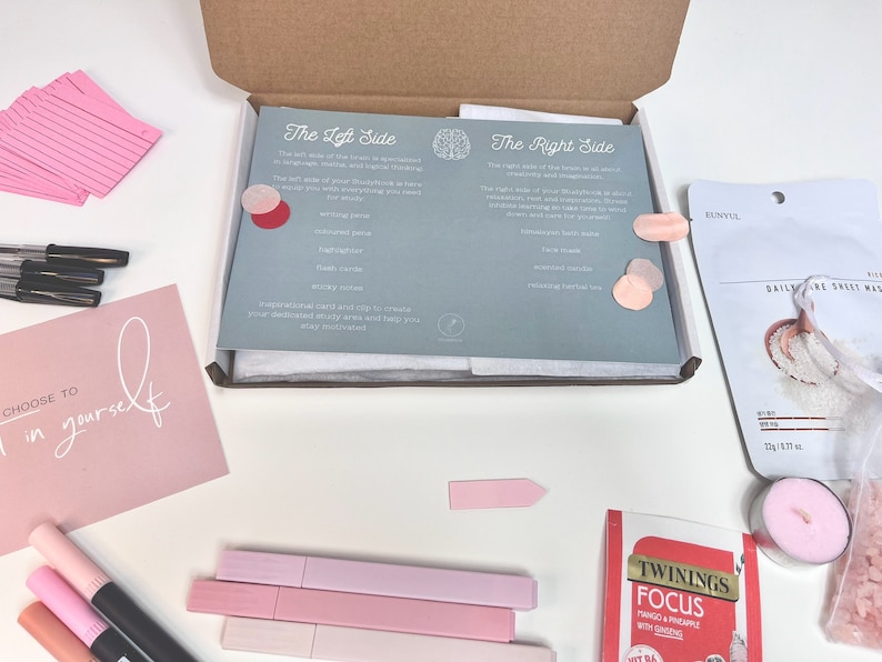 Exam Study Revision Pamper Gift Hamper Pack Good Luck Studynook - Etsy UK