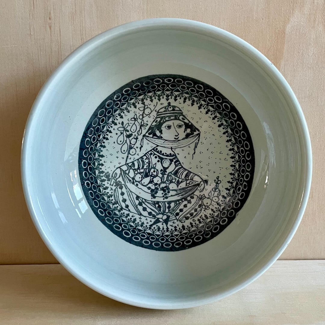 Bjørn Wiinblad Nymolle Bowl: Danish Mid-century Autumn Decor - Etsy