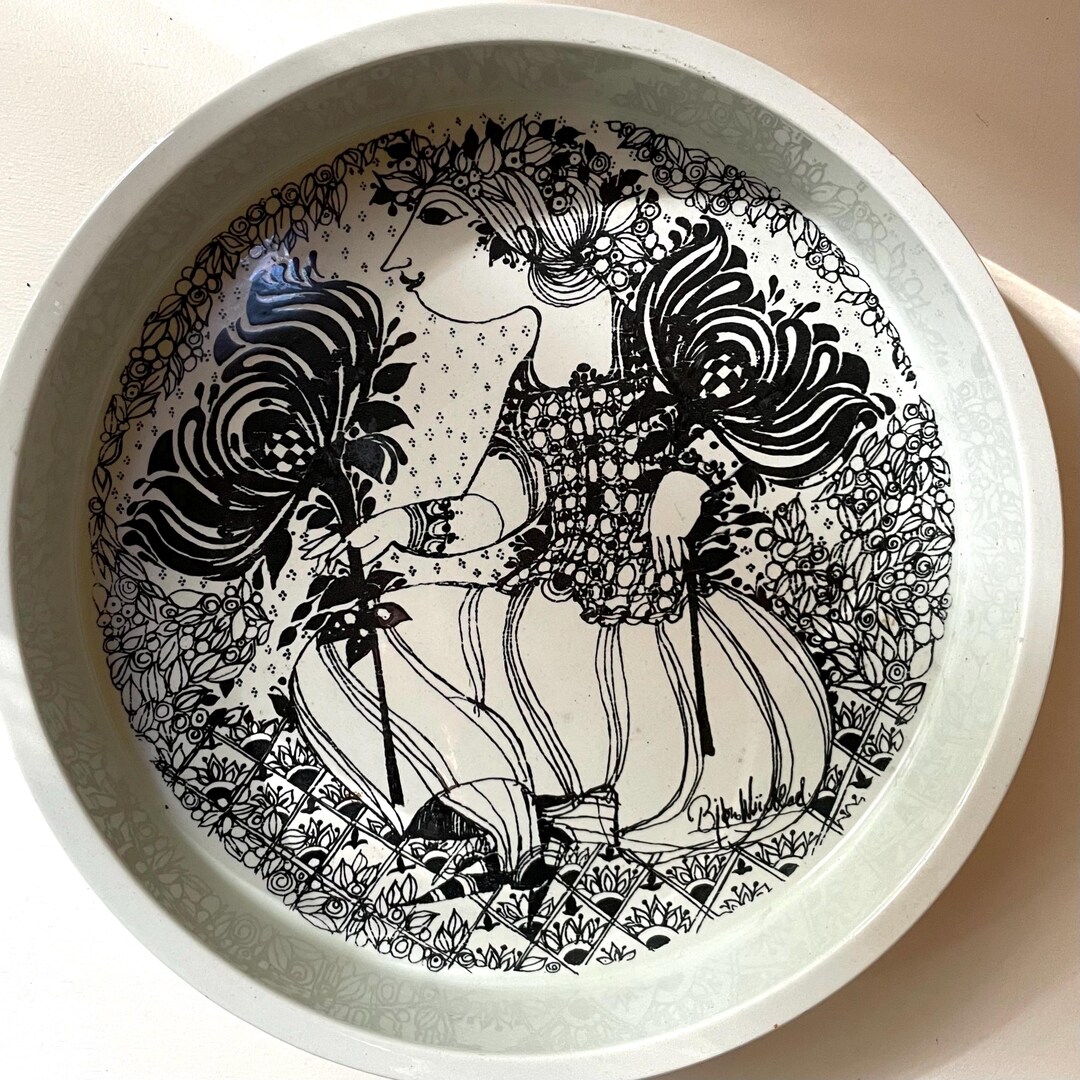 Wiinblad Bowl. Bjørn Wiinblad Line Drawing Woman. Decoration Bowl ...