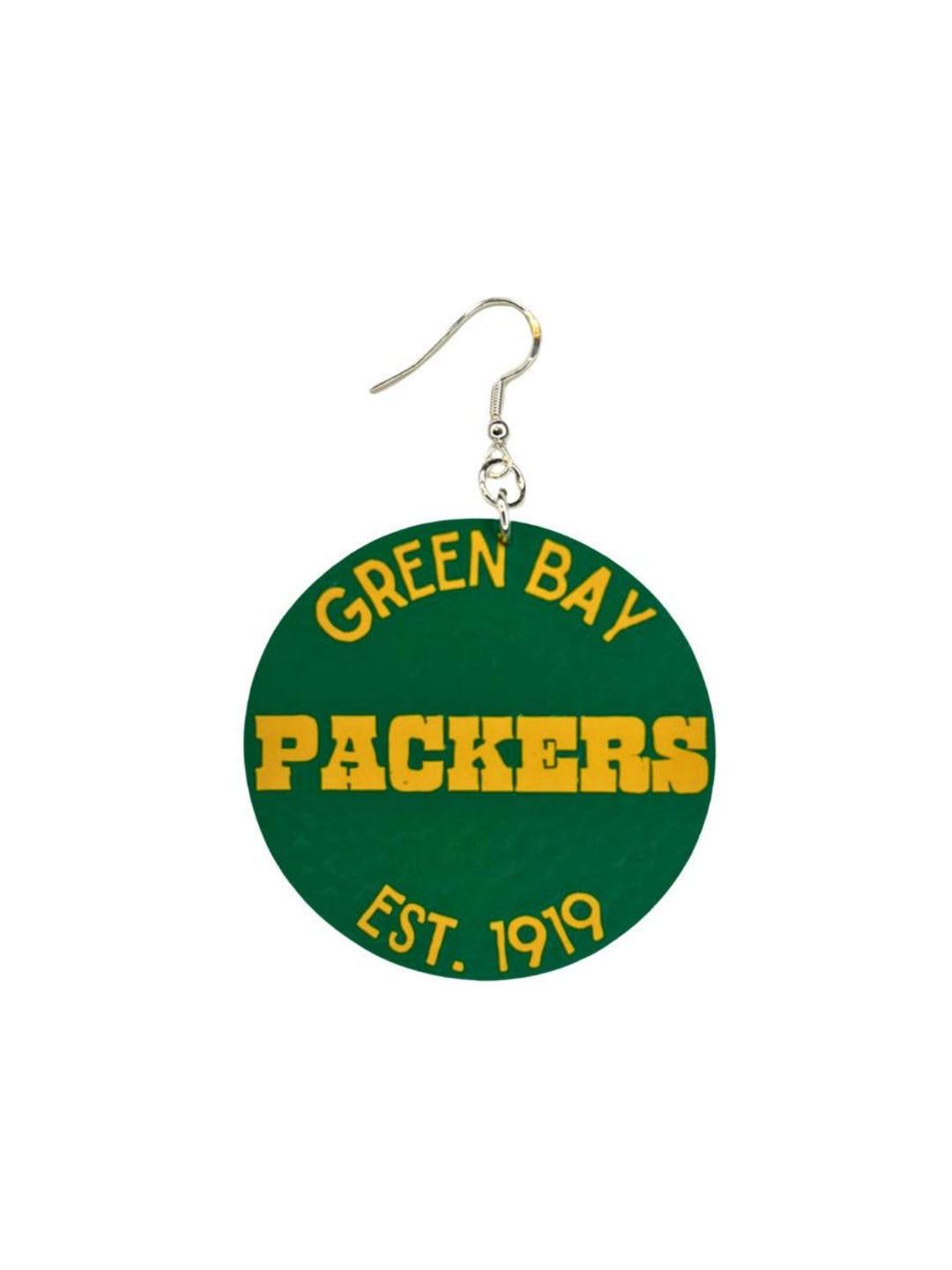 Green Bay Packers Retro Earrings - NFL Team Jewelry | Lightweight ...