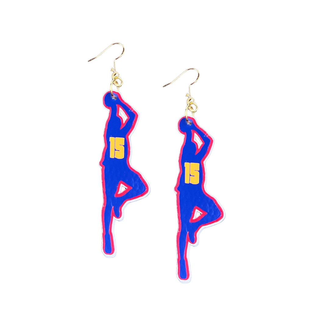 Nikola Jokic Earrings Sombor Shuffle NBA Fan Jewelry Hypoallergenic ...