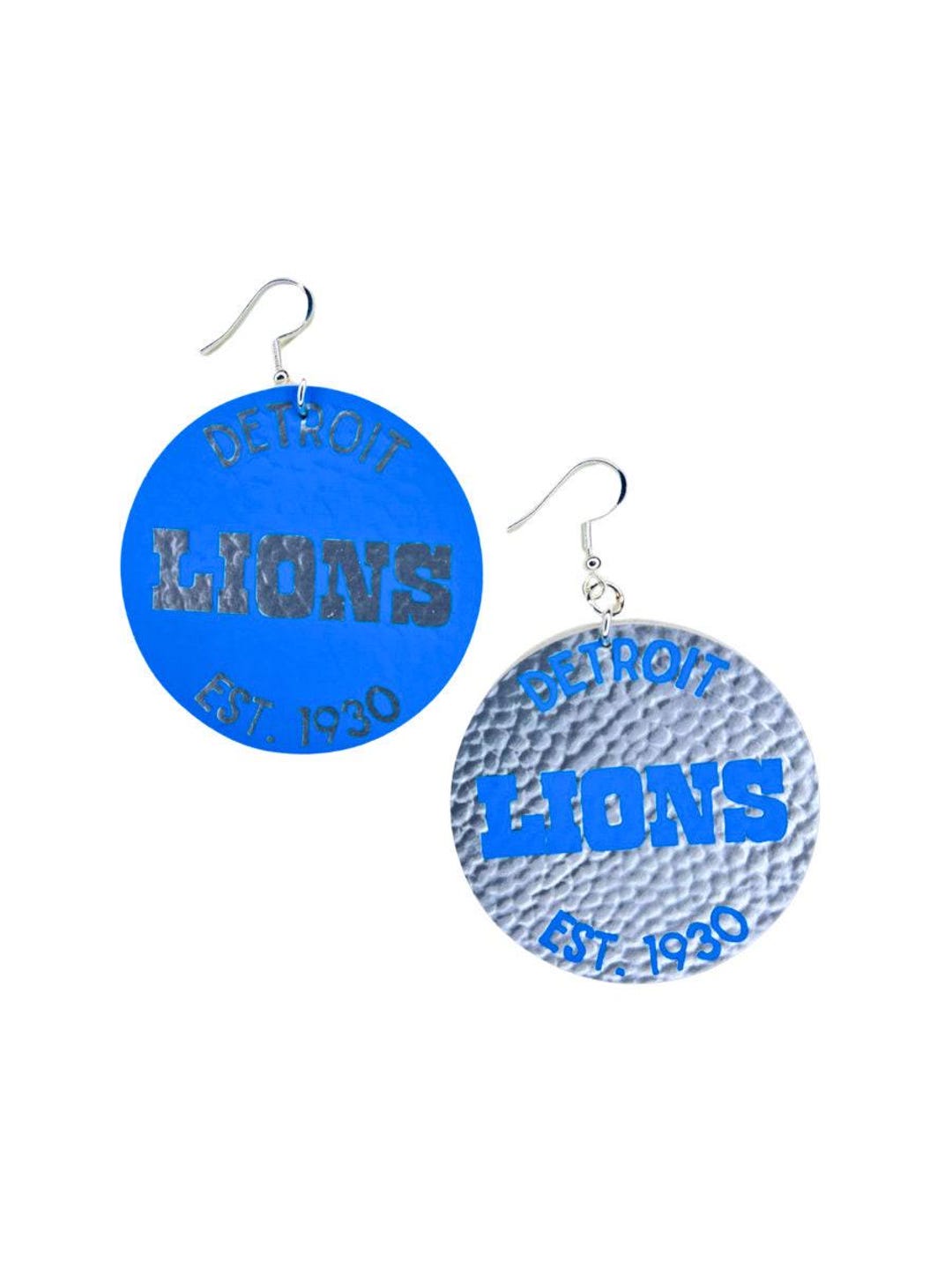 Detroit Lions Retro Earrings - NFL Team Jewelry | Lightweight, Nickel ...