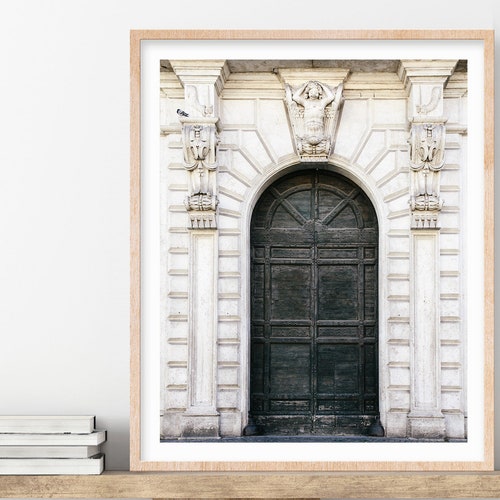 Rome Wall Art Italy Print Pale Blue Door Photo Chic - Etsy