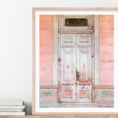 Pastel Door Photograph Rustic Door Print Shabby Chic Decor - Etsy