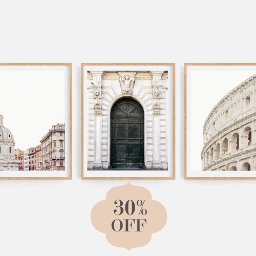 Rome Italy Wall Art Set of 3 Prints Travel Photography Print | Etsy