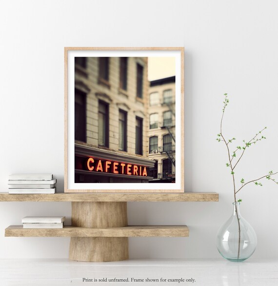 Cafeteria Sign New York Print Kitchen Wall Decor Kitchen | Etsy