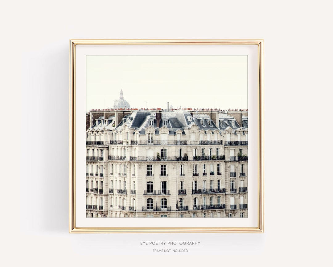 Paris Rooftops and Windows, Paris Photography, White Wall Art, Paris ...