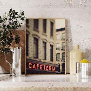Cafeteria Sign New York Print, Kitchen Wall Decor, Kitchen Print, New ...