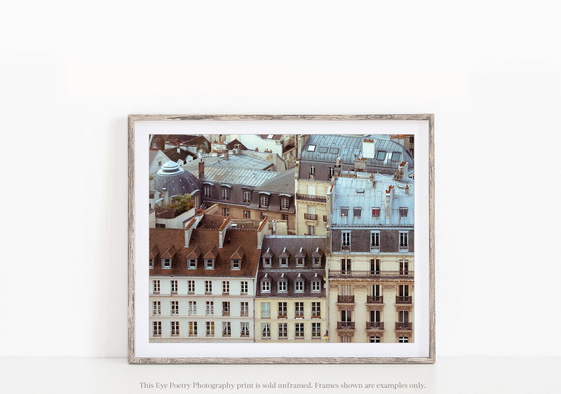 Rooftops of Paris Print Paris Photography Cityscape Large - Etsy