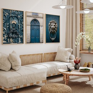 Classic Blue Wall Art Prints, Set of 3 Prints, Fine Art Photography ...