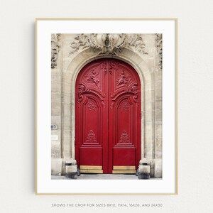 Paris Print, Red Door Photo, Paris Wall Art, Bedroom Art Print, French ...