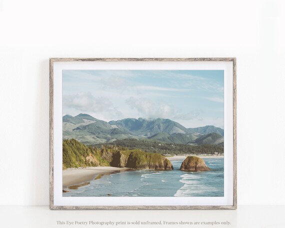 Ocean Print Cannon Beach Print Living Room Wall Art Coastal | Etsy