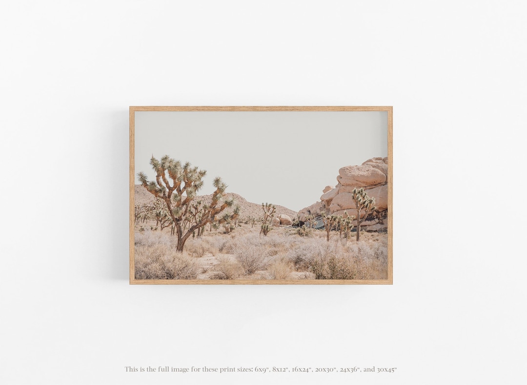Joshua Tree Desert Print, Southwestern Landscape Photography, Boho ...