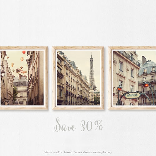 Paris Photography Print Set Paris Wall Art Set of 3 Prints - Etsy