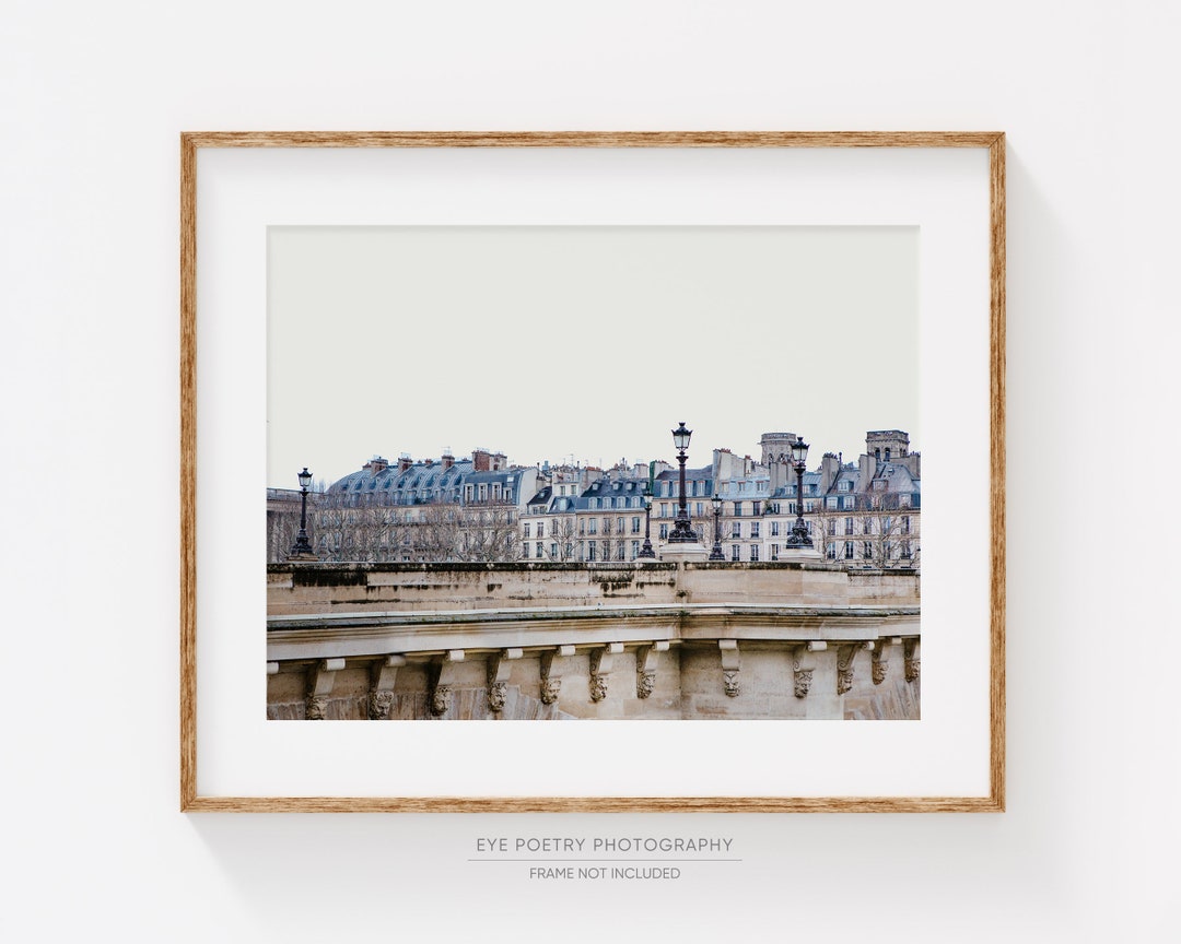 Paris Wall Art Print, Pont Neuf Photograph in Muted Neutral Colors ...