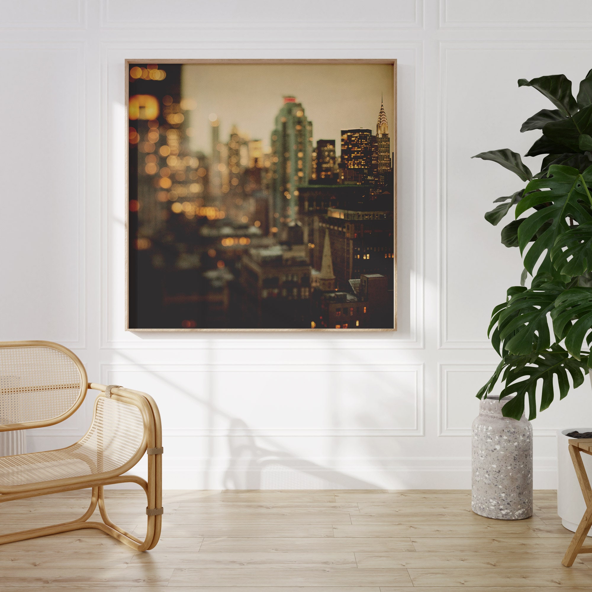 New York City Skyline, New York Print, Chrysler Building, Abstract ...