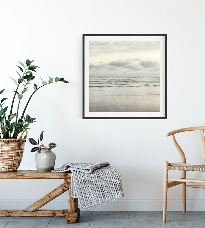 Muted Minimalist Ocean Photography Print Fine Art Gray Silver - Etsy Canada