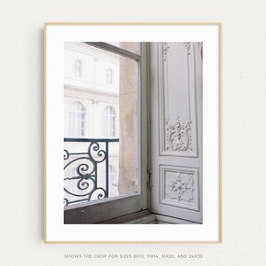 Paris Interior Photography Print, Paris Wall Art, Window Photo, Paris ...