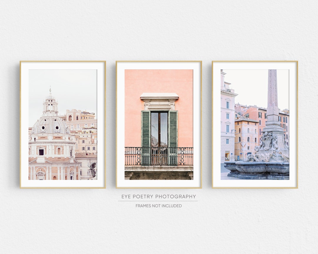 Rome Italy Wall Art, Set of 3 Prints, Travel Photography Print Set ...