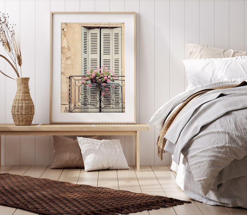 Rustic French Country Window Print, French Country Decor, Shabby Chic ...