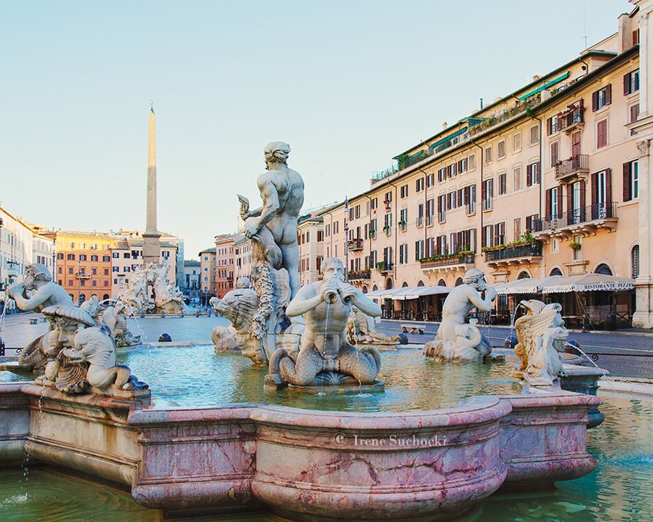 Piazza Navona Rome Photography Italy Art Print Italian Wall | Etsy