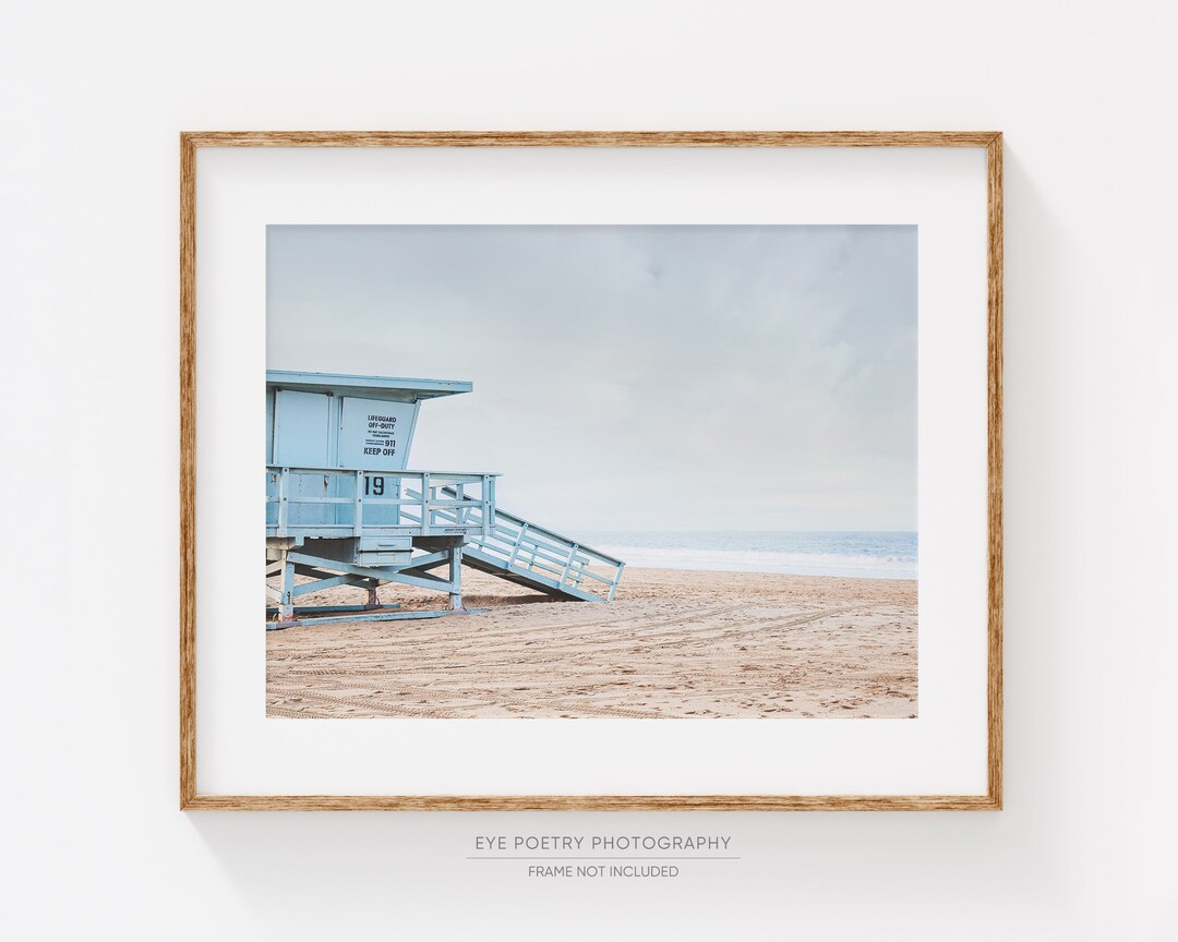 Lifeguard Tower in Venice Beach Print, Beach Wall Art, California ...