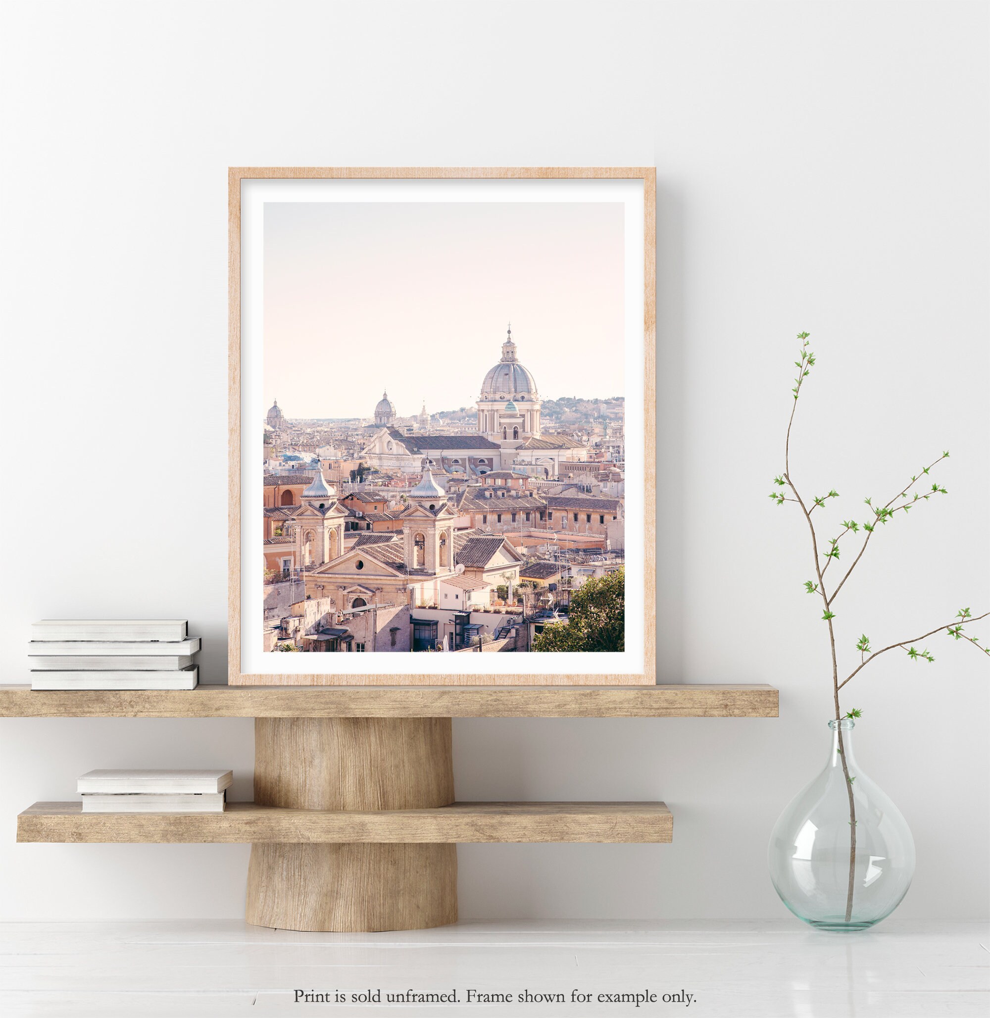 Rome Print Rome Skyline at Sunrise Italy Print Cityscape | Etsy