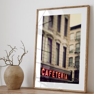 Cafeteria Sign New York Print, Kitchen Wall Decor, Kitchen Print, New ...