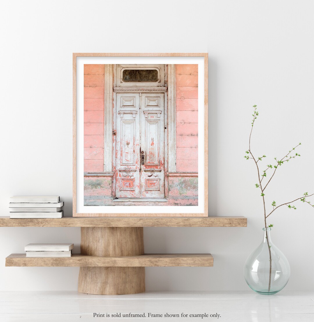 Pastel Door Photograph Rustic Door Print Shabby Chic Decor - Etsy