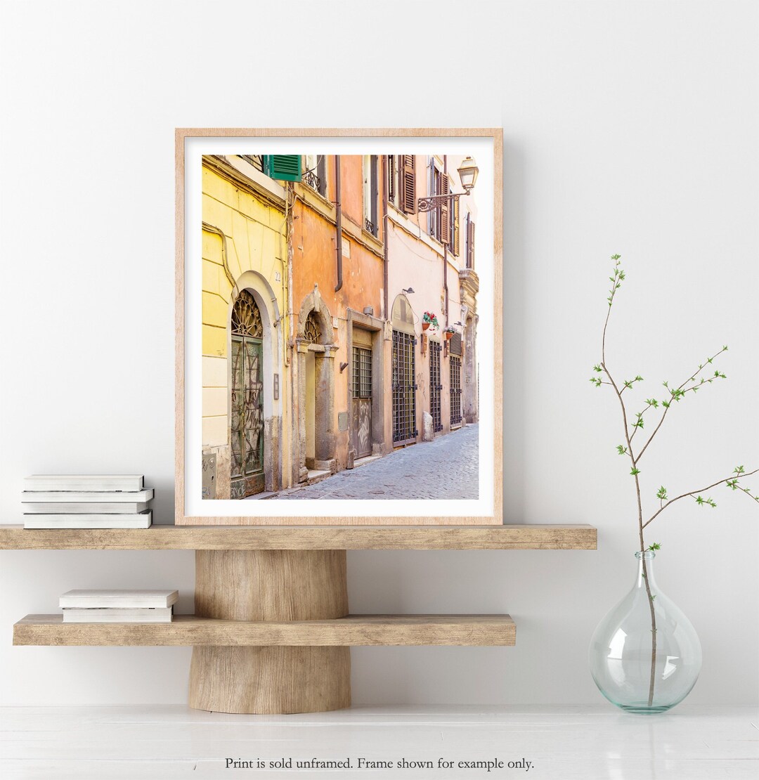 Rome Italy Art Print Colorful Trastevere Street Rome Print - Etsy
