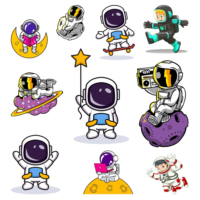 Astronaut Svg Bundles, Astronaut PNG Bundles, Space Svg Bundles, Vector ...