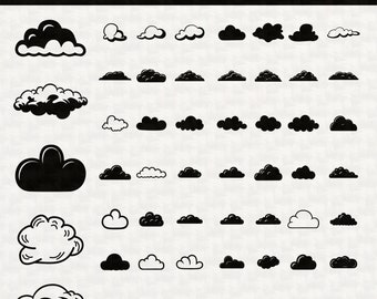 Sky Cloud Svg Bundles, Cloud Svg, Clouds Clipart, Clouds Png, Sky ...
