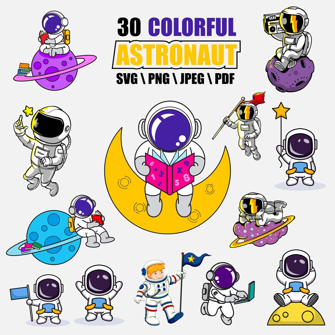 Astronaut Svg Bundles, Astronaut PNG Bundles, Space Svg Bundles, Vector ...