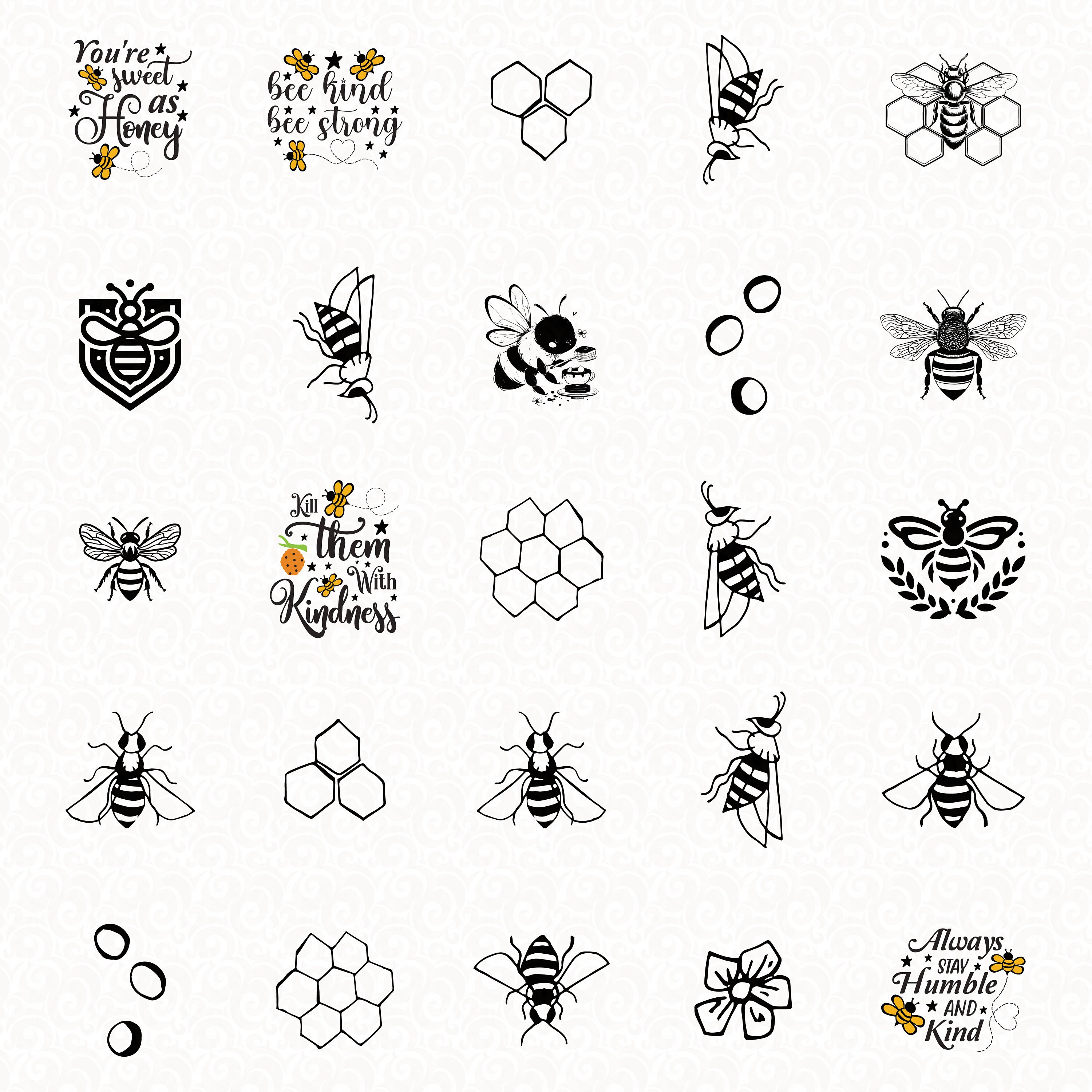 Cute Bee Svg Bundles, Honey Bee Svg Bundles, Bee Hive Clipart ...