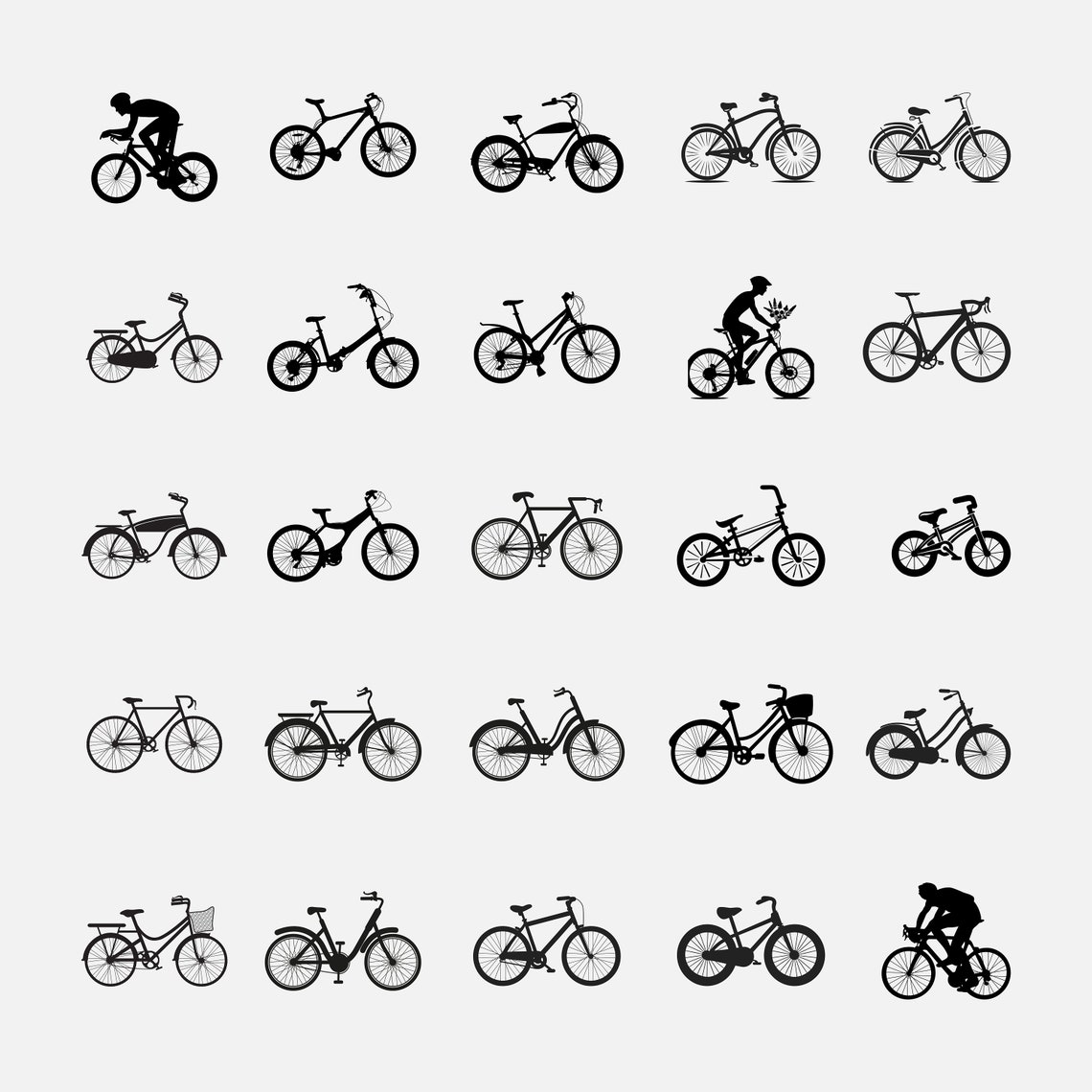 Fahrrad-Svg Clipart, Fahrrad-Svg, Fahrrad-Svg-Bundles, Bergzyklus-Svg ...