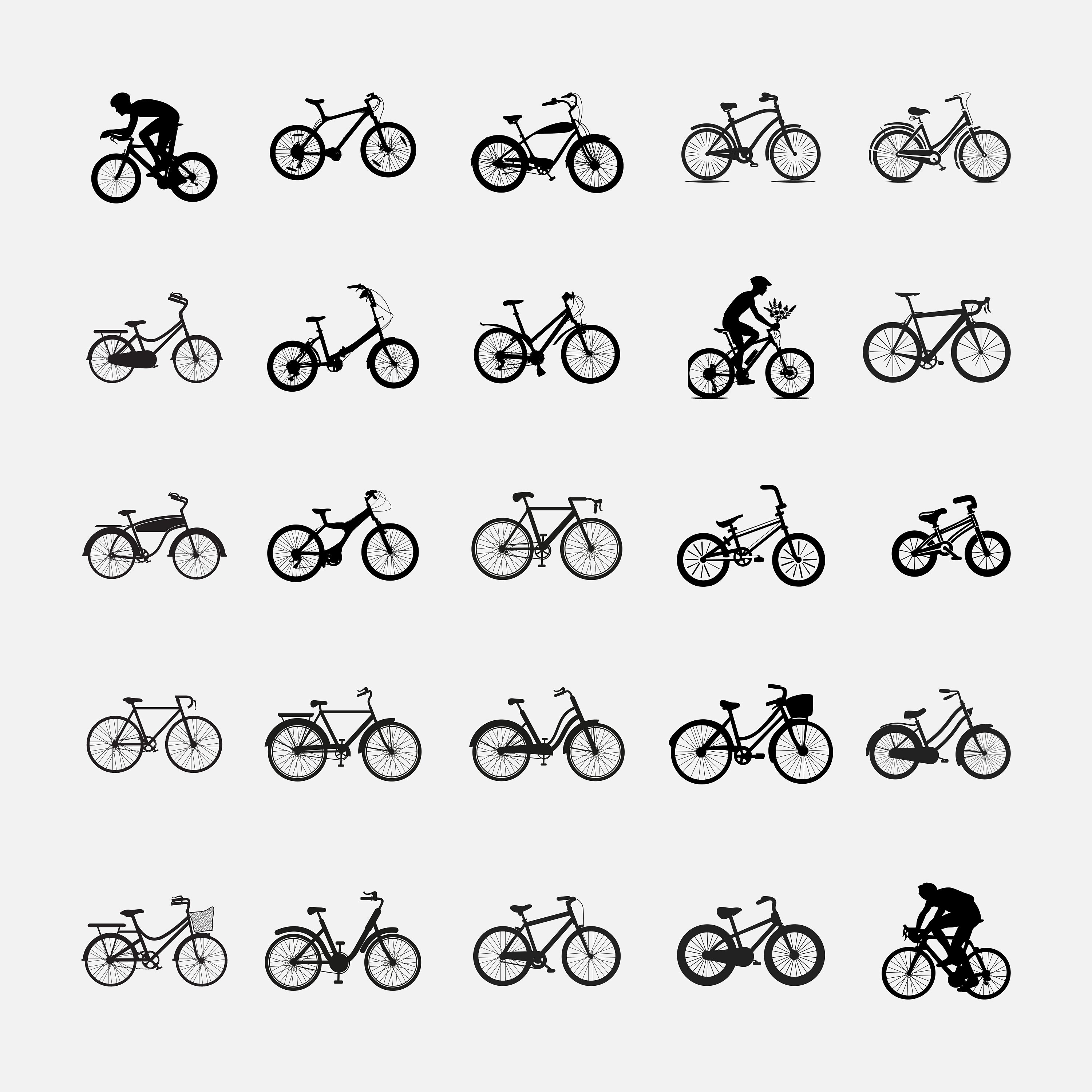 Bicycle Svg Clipart, Bicycle Svg, Cycle Svg Bundles, Mountain Cycle Svg ...