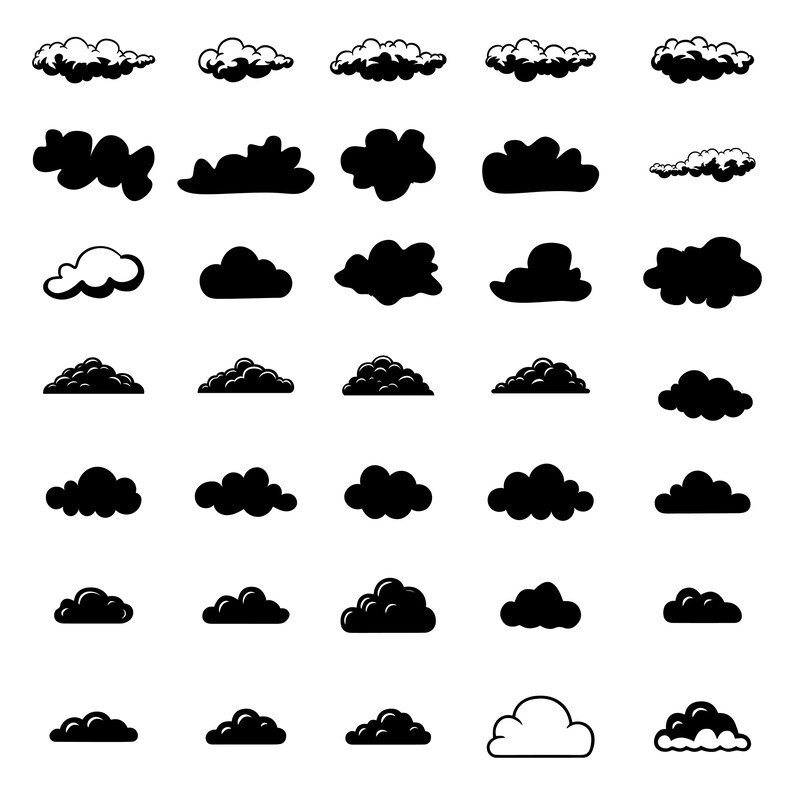 Sky Cloud Svg Bundles, Cloud Svg, Clouds Clipart, Clouds Png, Sky ...